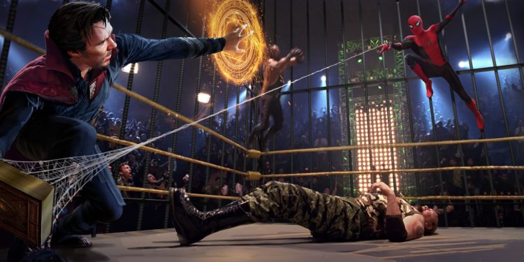 New Concept Art Teases Spider-Man and Doctor Strange Fighting in Tobey Maguire's Universe in ...