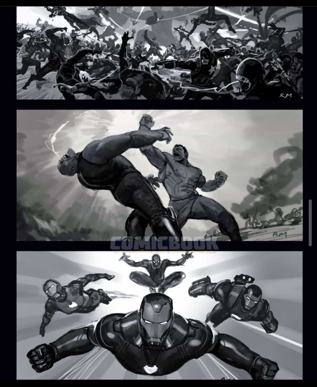 New Official Concept Art from 'Avengers: Endgame' Reveals Hulk Battling ...